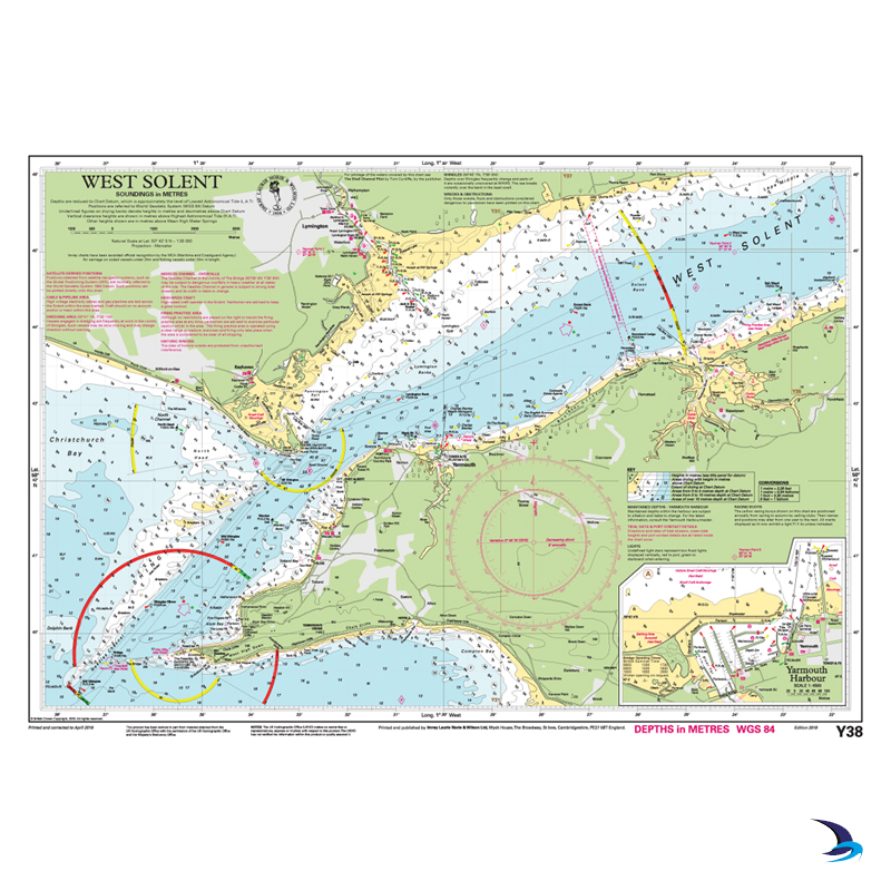 Imray - Chart Y38 West Solent (Small Format)